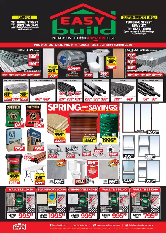 Easy Build | Specials & Catalogues - September | Tiendeo