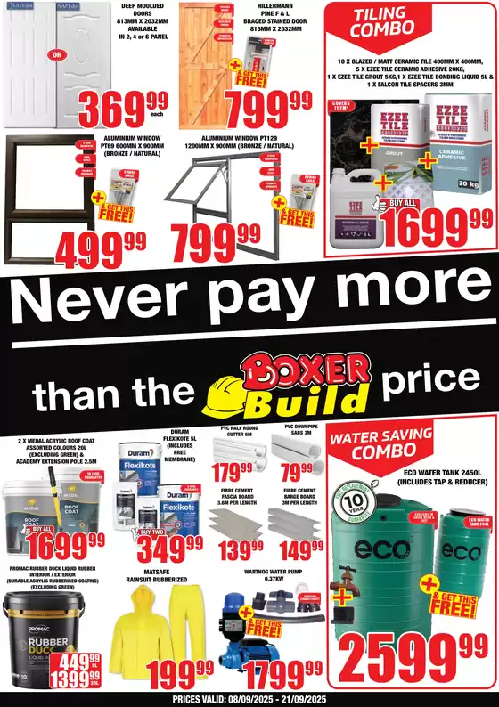 Boxer Build | Specials & Catalogues - September | Tiendeo