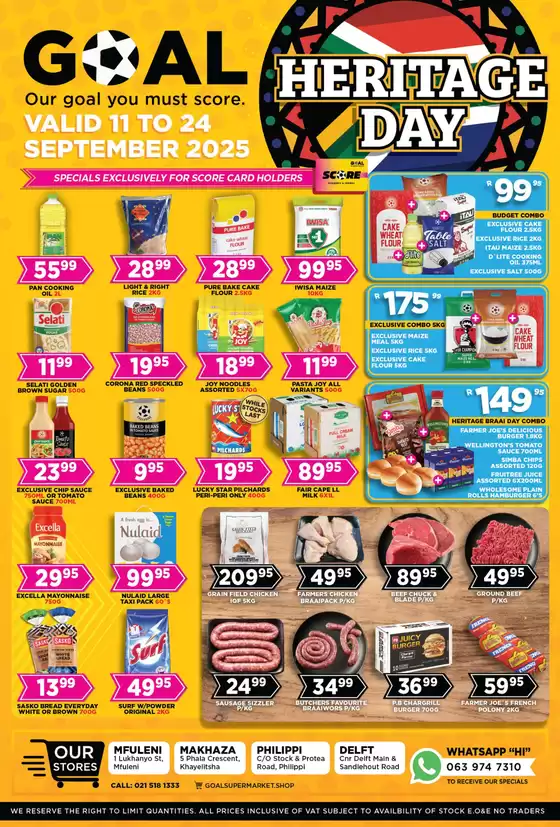 Goal Supermarket Cape Town - 4 Sandelhout St, Delft South | Trading ...