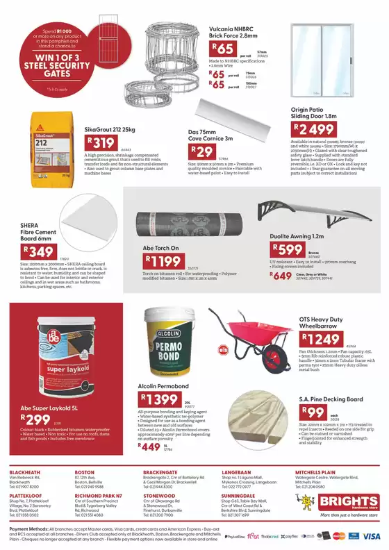 Brights Hardware in Cape Town | October Specials & Catalogues | Tiendeo