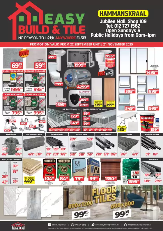 Easy Build | Specials & Catalogues - October | Tiendeo