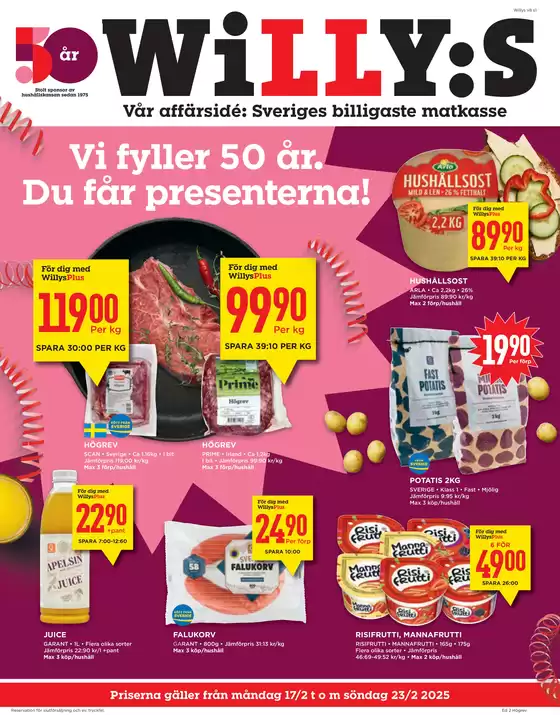 Willys i Kramfors | Erbjudanden & Reklamblad februari | Tiendeo