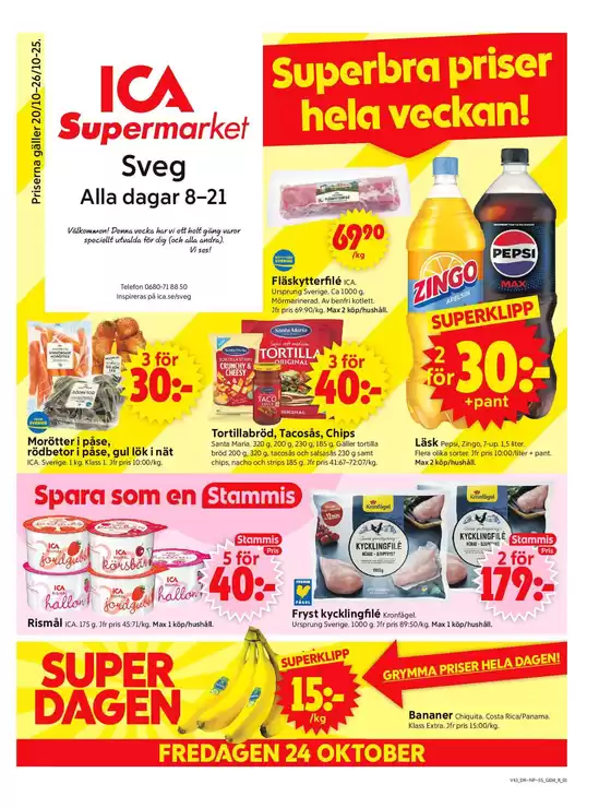 ICA Supermarket i Sveg | Erbjudanden & Reklamblad oktober | Tiendeo